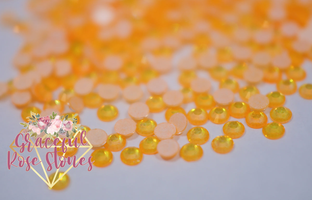 Sunset Orange glass rhinestones – Graceful Rose Stones