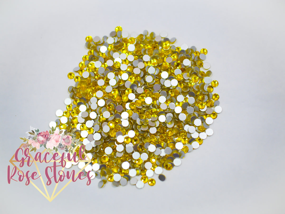 Citrine glass rhinestones – Graceful Rose Stones