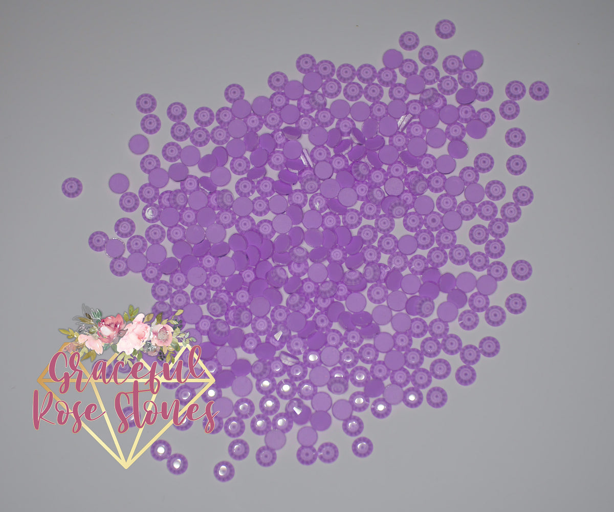 Neon Light Purple glass rhinestones – Graceful Rose Stones